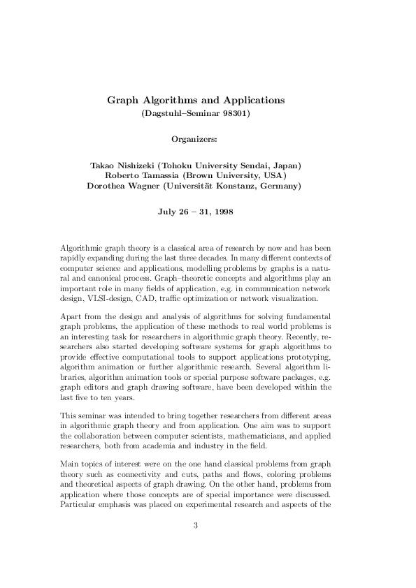 (PDF) Journal of Graph Algorithms and Applications