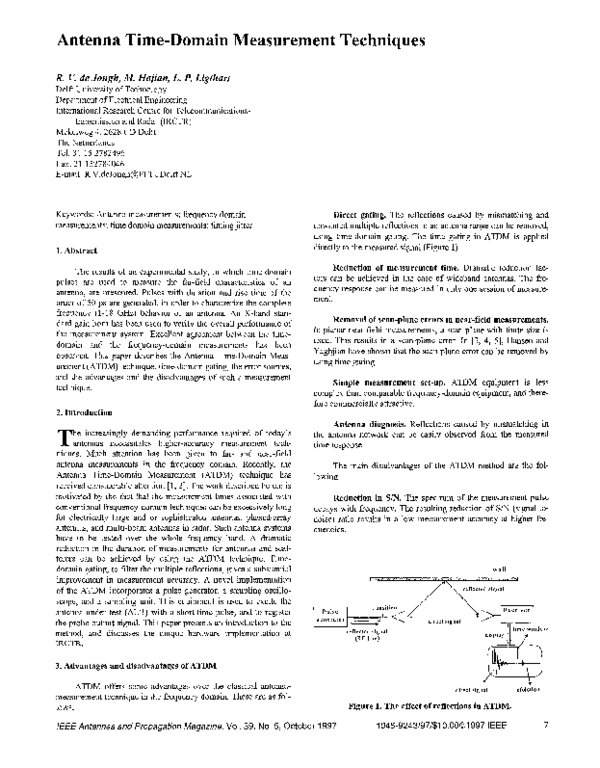 (PDF) Antenna time-domain measurement techniques