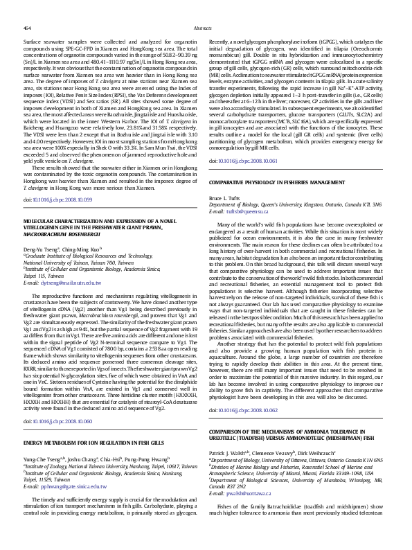 (PDF) Comparison of the mechanisms of ammonia tolerance in ureotelic ...