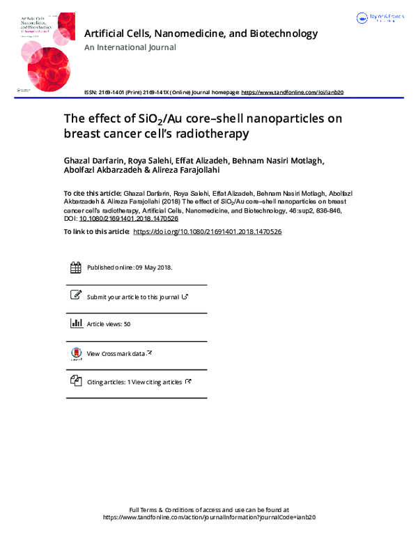 (PDF) The effect of SiO2/Au core–shell nanoparticles on breast cancer ...