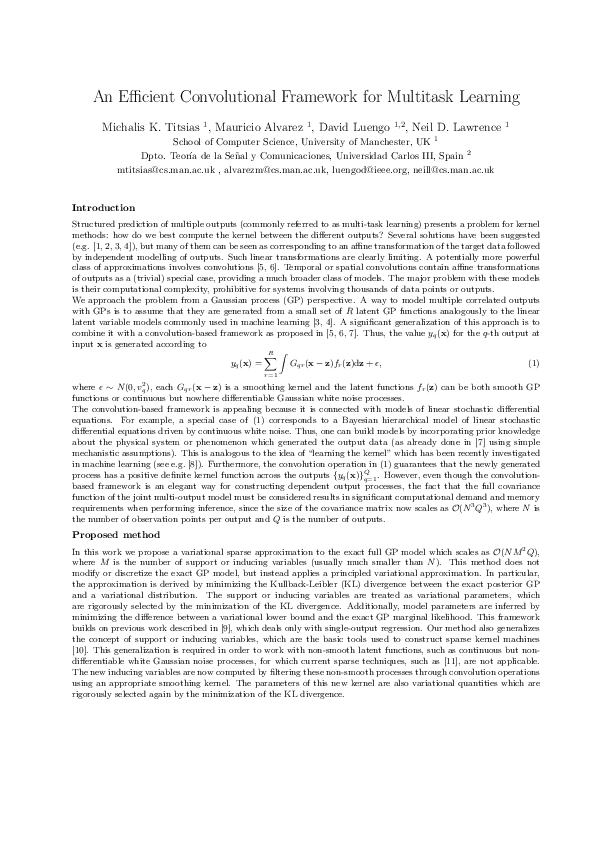 (PDF) An Efficient Convolutional Framework for Multitask Learning