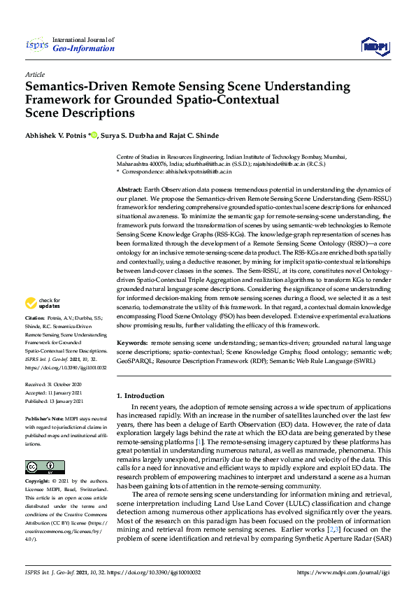 (PDF) Semantics-Driven Remote Sensing Scene Understanding Framework for Grounded Spatio ...