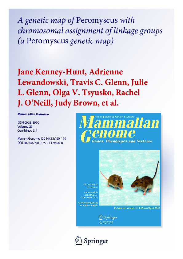 (PDF) A genetic map of Peromyscus with chromosomal assignment of linkage groups (a Peromyscus ...