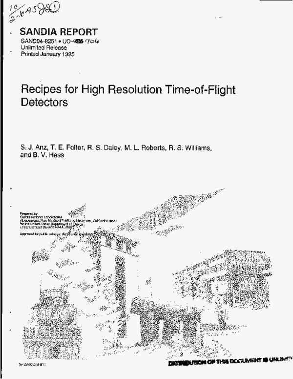 (PDF) Recipes for high resolution time-of-flight detectors