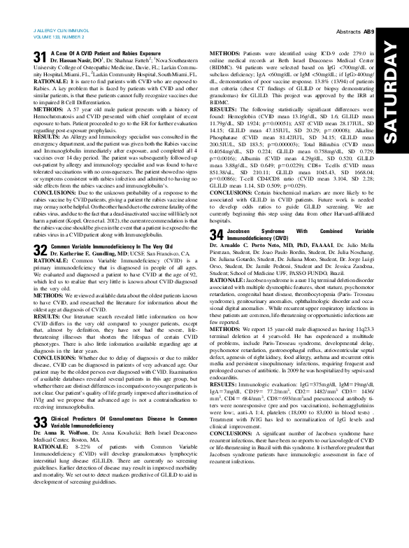 (PDF) A Case Of A CVID Patient and Rabies Exposure
