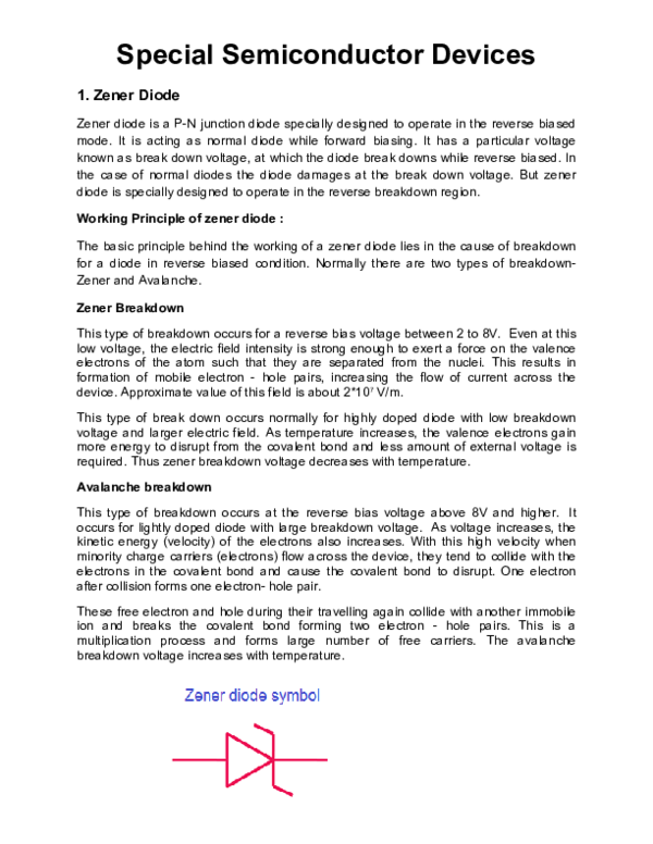 (PDF) Special Semiconductor Devices