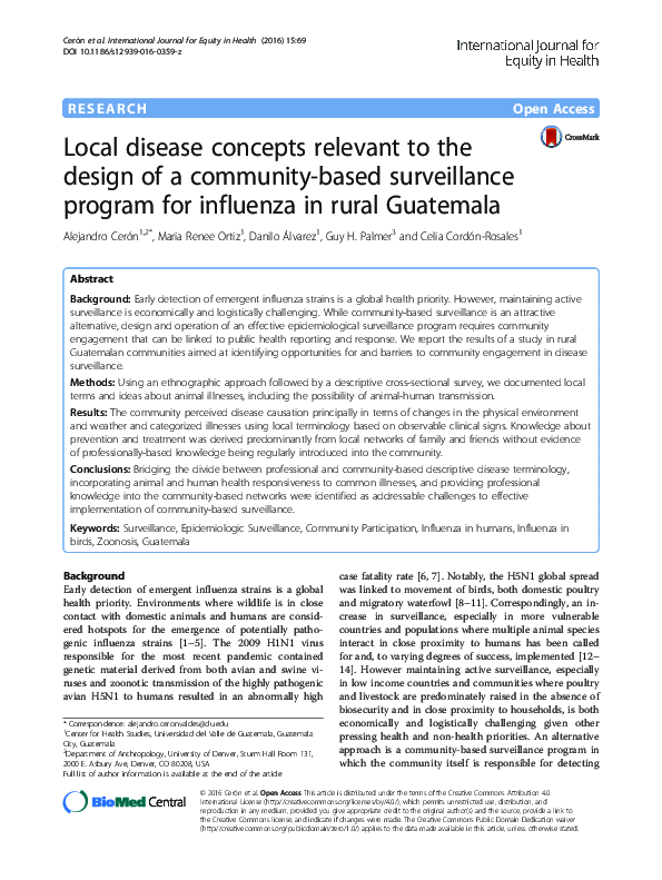 (PDF) Local disease concepts relevant to the design of a community ...