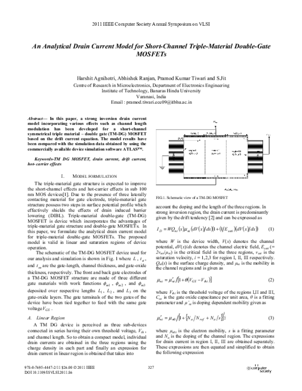 (PDF) An Analytical Drain Current Model for Short-Channel Triple ...