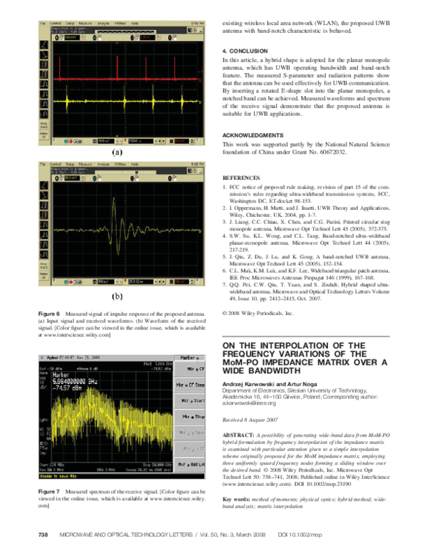 (PDF) On the interpolation of the frequency variations of the MoM‐PO ...