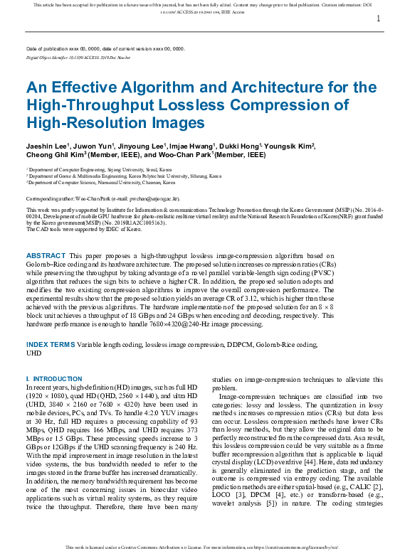 (PDF) An Effective Algorithm and Architecture for the High-Throughput ...