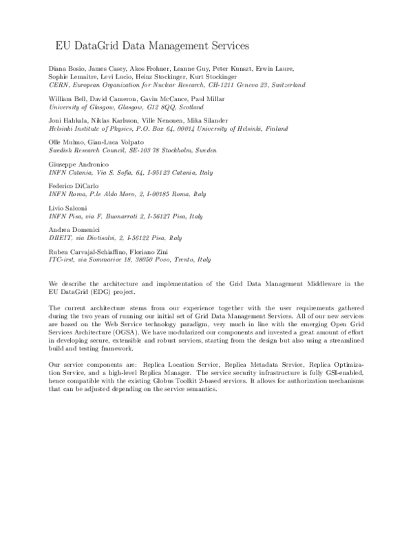 (PDF) Eu datagrid data management services