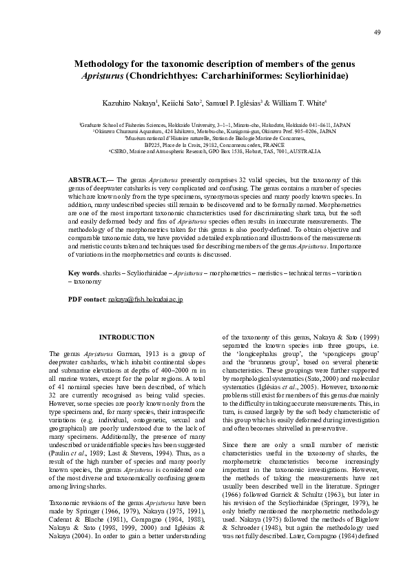 (PDF) Methodology for the taxonomic description of members of the genus ...