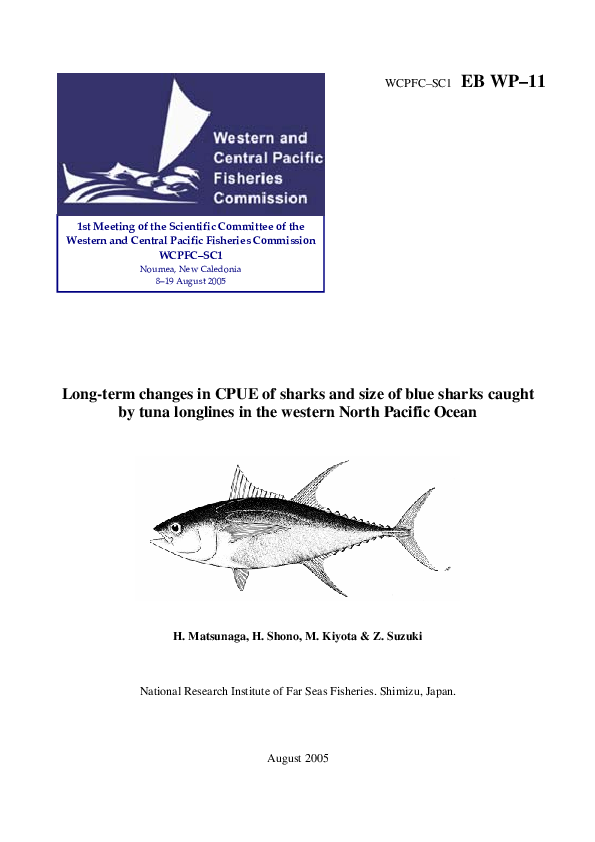 (PDF) Long-term changes in CPUE of sharks and size of blue sharks ...