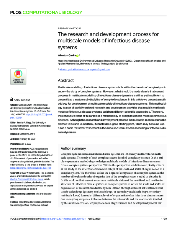 (PDF) The research and development process for multiscale models of ...
