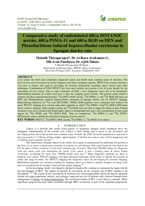 (PDF) Comparative study of radiolabeled 68Ga DOTANOC acetate, 68Ga PSMA ...