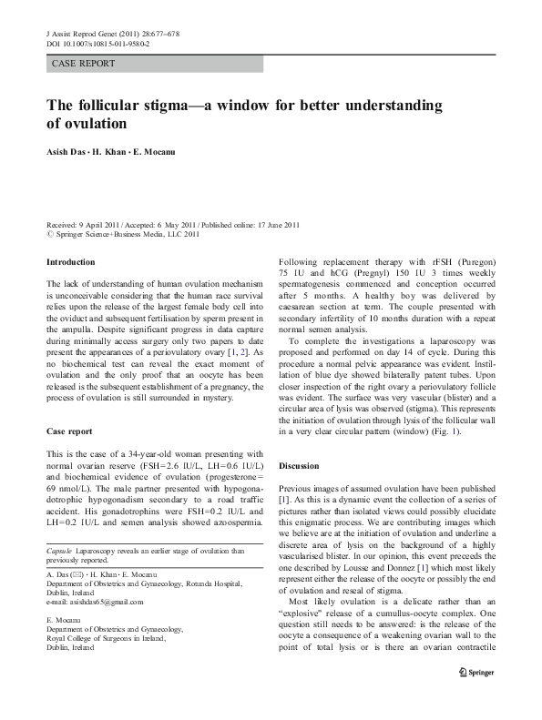 (PDF) The follicular stigma—a window for better understanding of ...