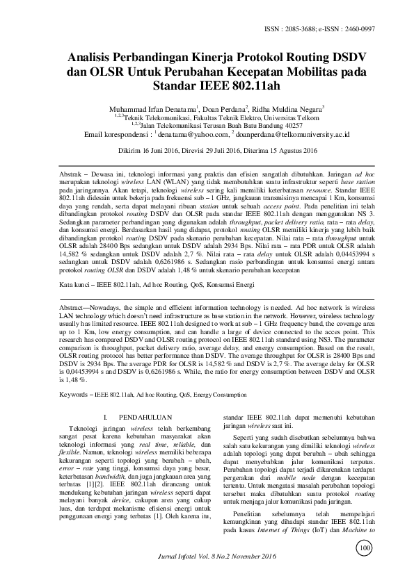 (PDF) Analisis Perbandingan Kinerja Protokol Routing DSDV dan OLSR ...