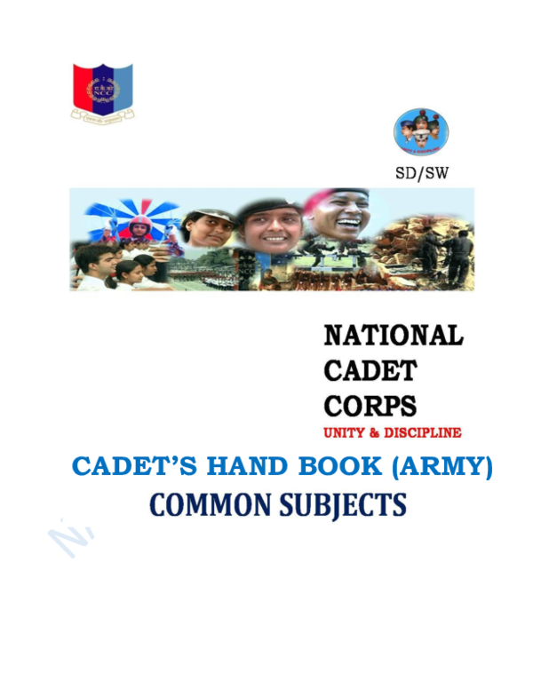(PDF) CADET'S HAND BOOK (ARMY