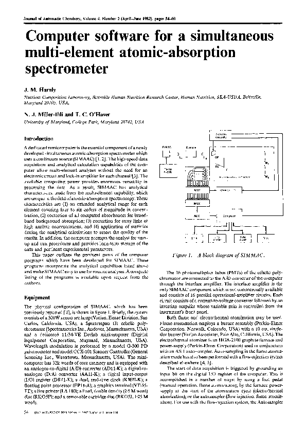 (PDF) Computer software for a simultaneous multi-element atomic ...