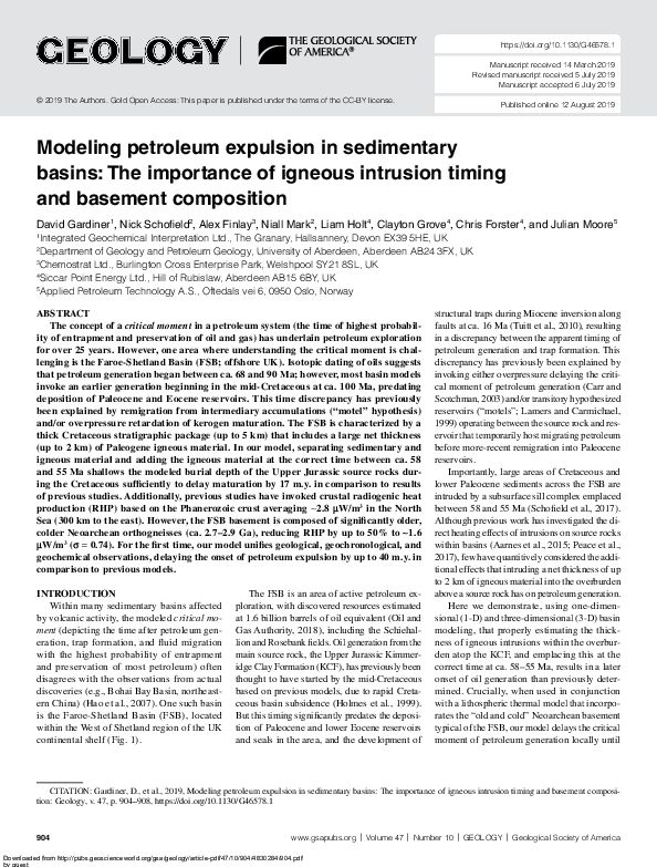 (PDF) Modeling petroleum expulsion in sedimentary basins: The ...