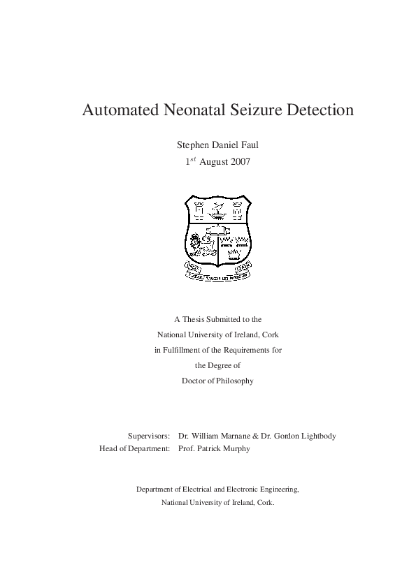 (PDF) Automated neonatal seizure detection