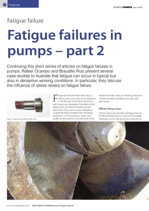 (PDF) Fatigue failures in pumps – part 2
