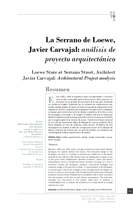 (PDF) Loewe Store at Serrano Street, Architect Javier Carvajal ...