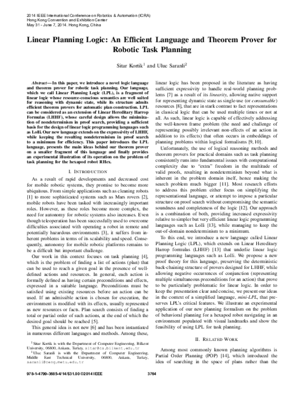 (PDF) Linear planning logic: An efficient language and theorem prover ...