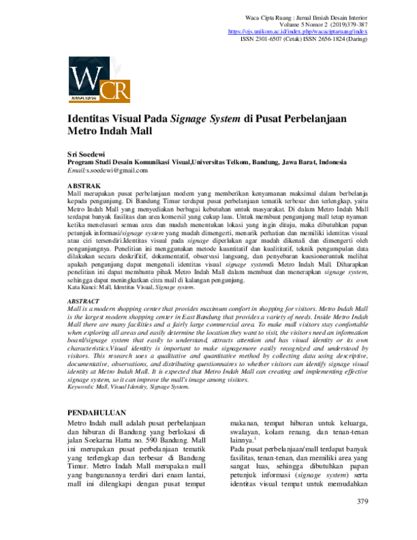 (PDF) Identitas Visual pada Signage System di Pusat Perbelanjaan Metro ...