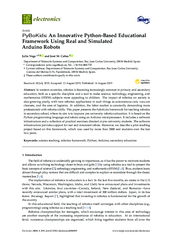 (PDF) PyBoKids: An Innovative Python-Based Educational Framework Using Real and Simulated ...