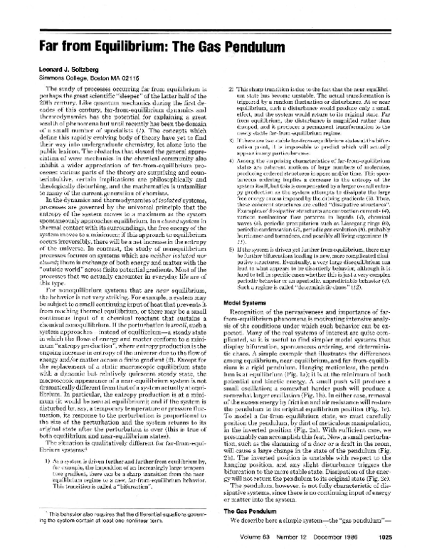 (PDF) Far from equilibrium: The gas pendulum