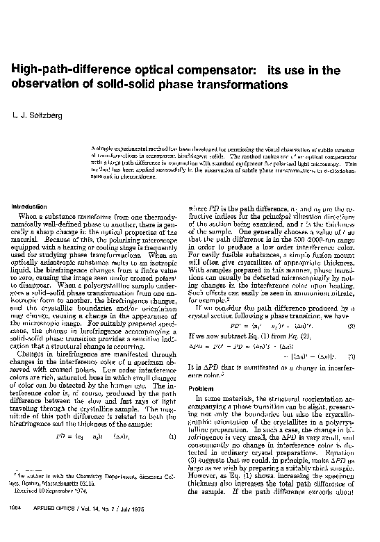 (PDF) High-path-difference optical compensator: its use in the ...
