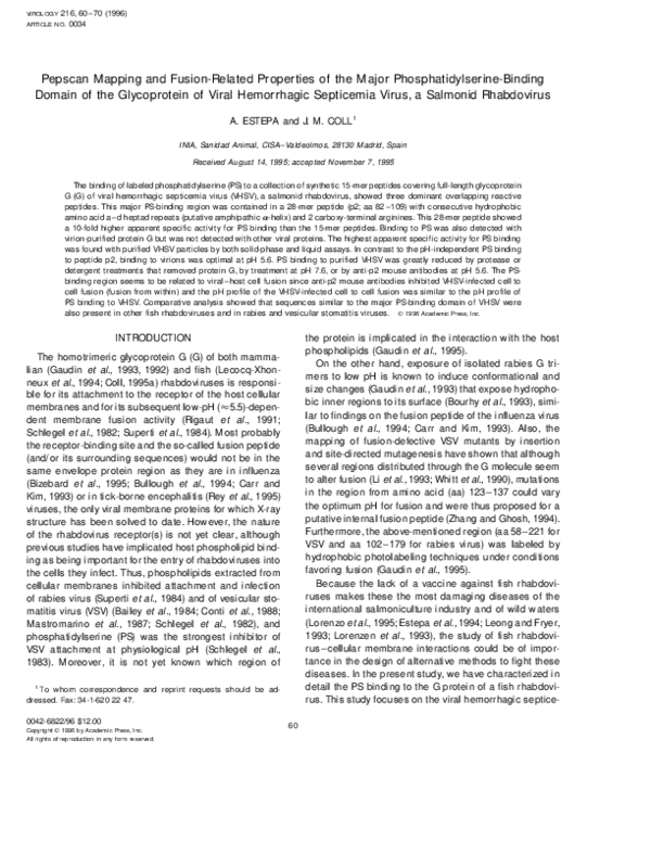 (PDF) Pepscan Mapping and Fusion-Related Properties of the Major ...