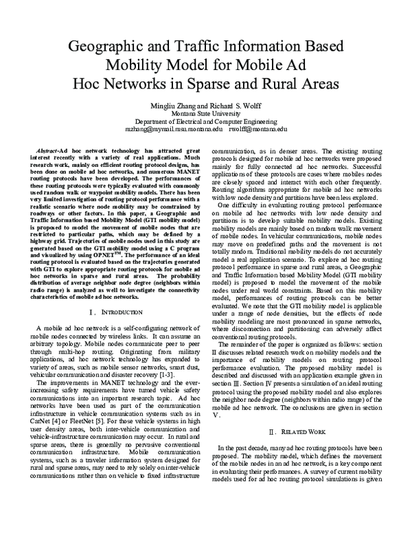 (PDF) Geographic and Traffic Information Based Mobility Model for ...