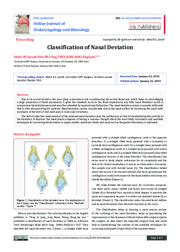 (PDF) Classification of Nasal Deviation
