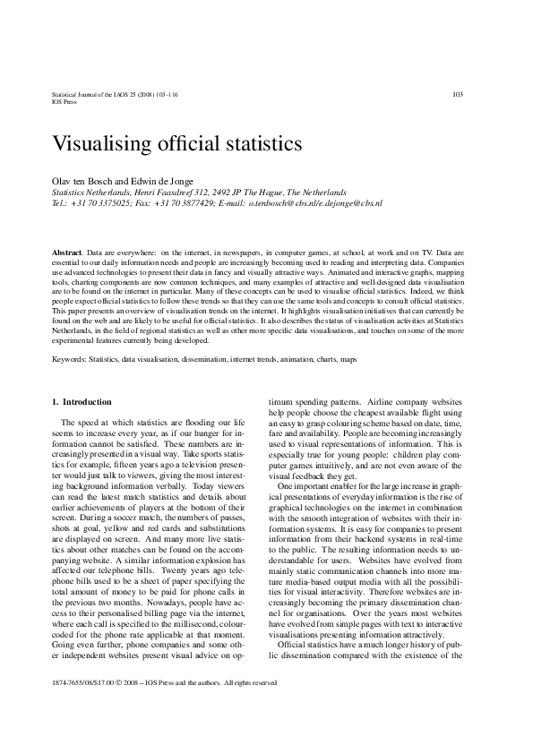 (PDF) Visualising official statistics