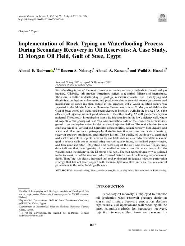 Pdf Implementation Of Rock Typing On Waterflooding Process During