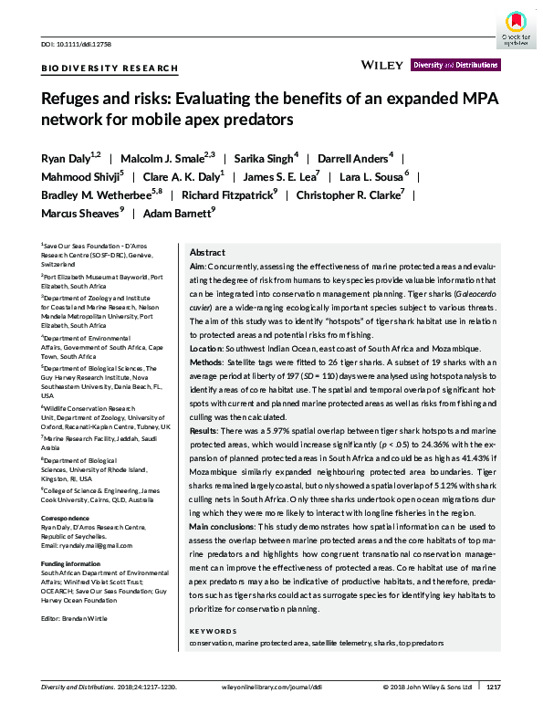 (PDF) Refuges and risks: Evaluating the benefits of an expanded MPA ...