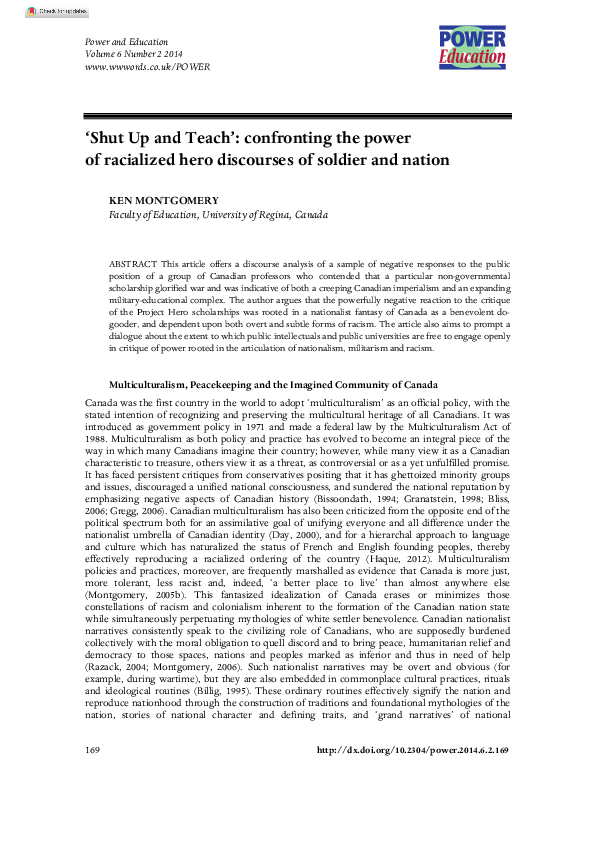 (PDF) Shut Up and Teach': confronting the power of racialized hero ...
