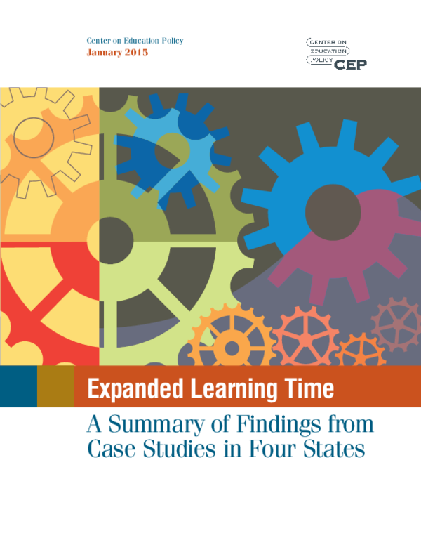 (PDF) Expanded Learning Time: A Summary of Findings from Case Studies ...