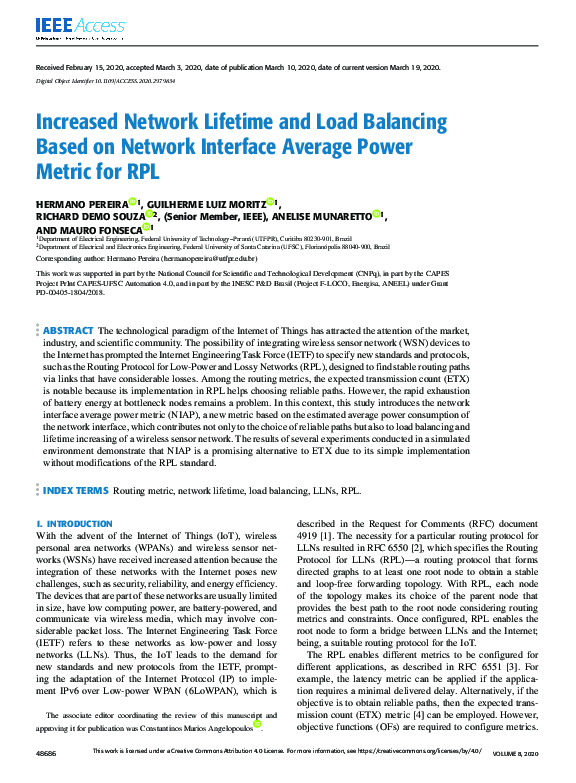 (PDF) Increased Network Lifetime and Load Balancing Based on Network ...