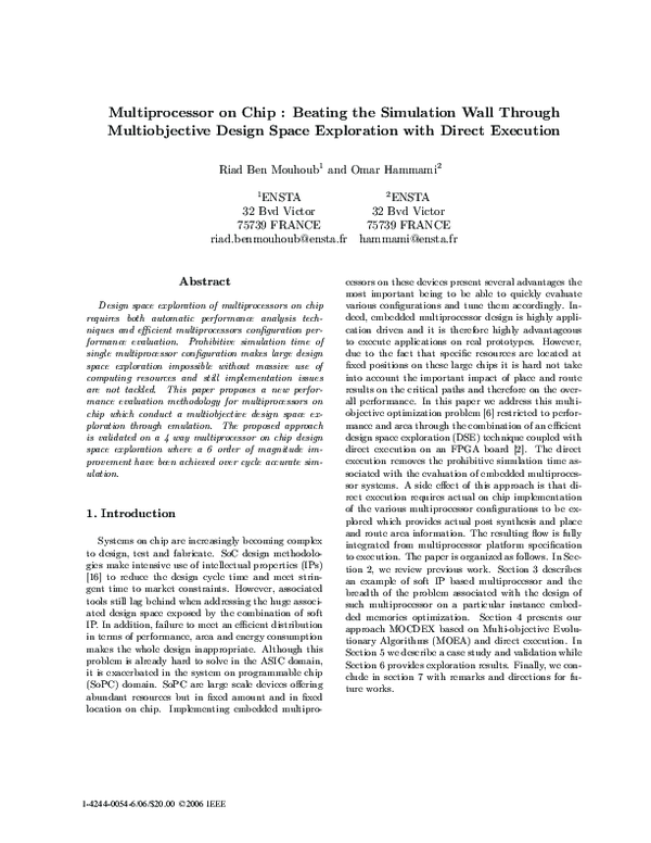 (PDF) Efficient Design Space Exploration for MPSoCs
