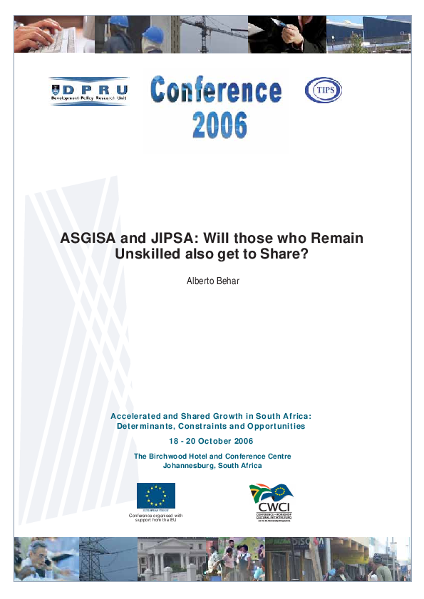 (PDF) ASGISA and JIPSA: Will those who Remain Unskilled also get to ...