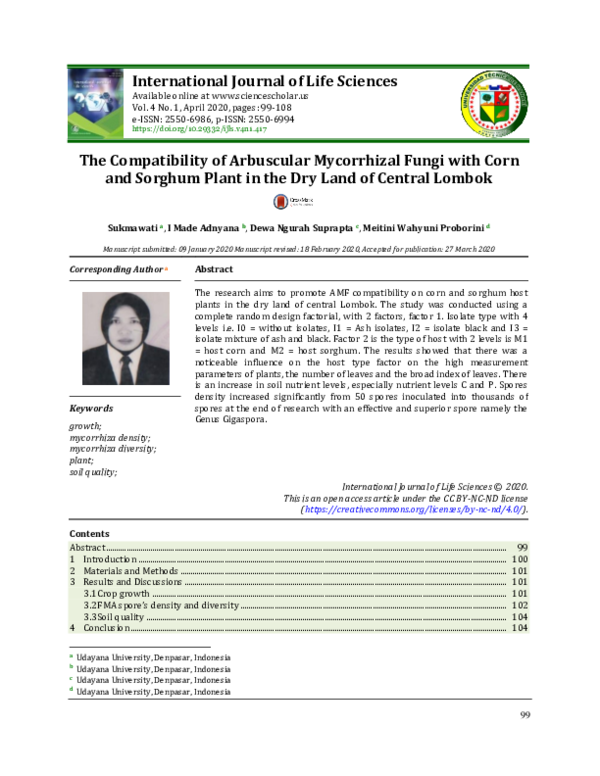 (PDF) The compatibility of arbuscular mycorrhizal fungi with corn and ...