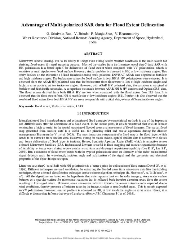 (PDF) Multipolarized SAR Data Enhances Flood Mapping Accuracy