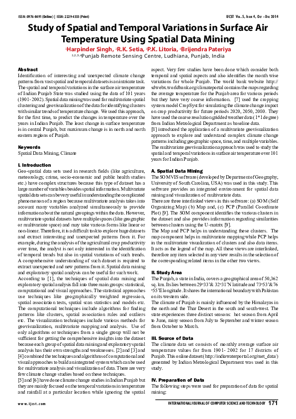 (PDF) Study of Spatial and Temporal Variations in Surface Air Temperature Using Spatial Data ...