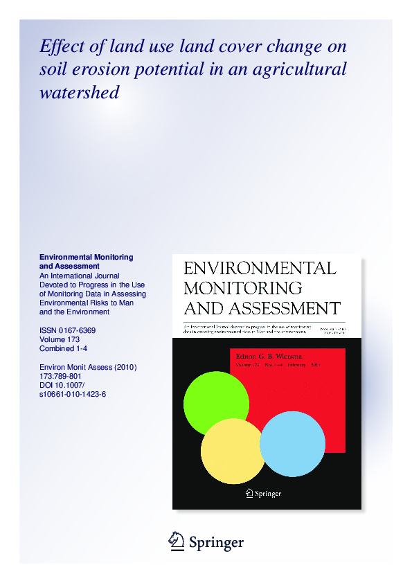 (PDF) Effect of Land Use Land Cover Change on Soil Erosion Potential In ...