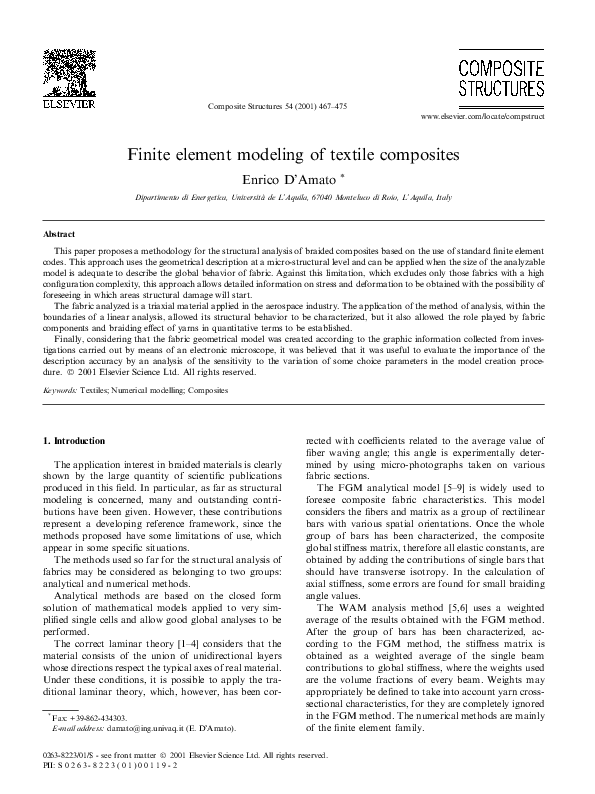 (PDF) Finite element modeling of textile composites