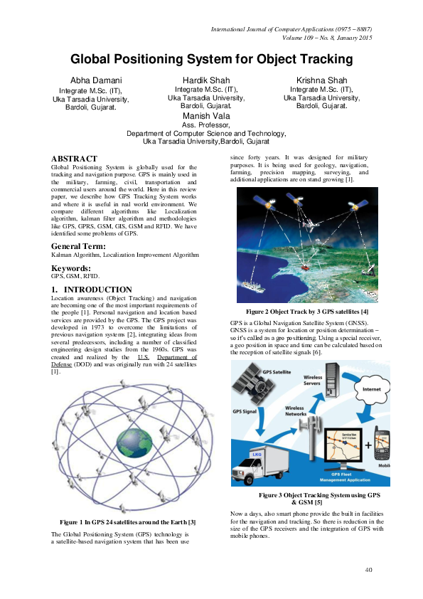 (PDF) Global Positioning System for Object Tracking
