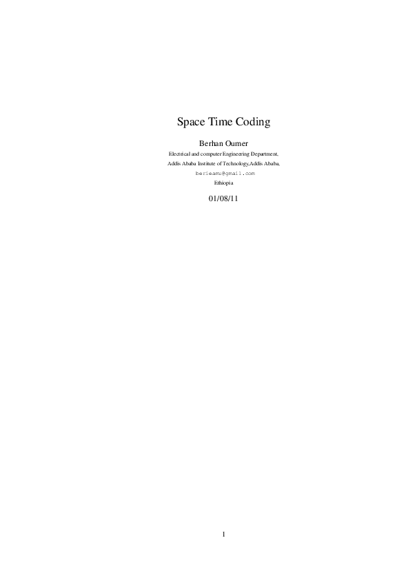 (PDF) Space Time Coding